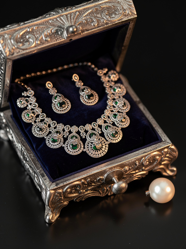 American diamond necklace set – RYMERE